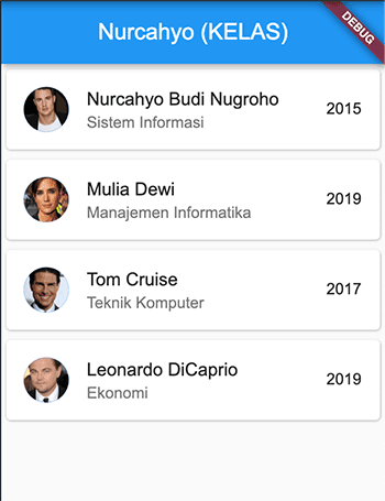 ListView dan Card | flutter